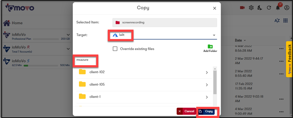 How to copy file/folder to Azure? How to copy file/folder to Azure?